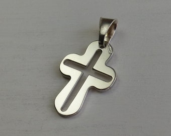 Cross Cut Out Necklace - Etsy