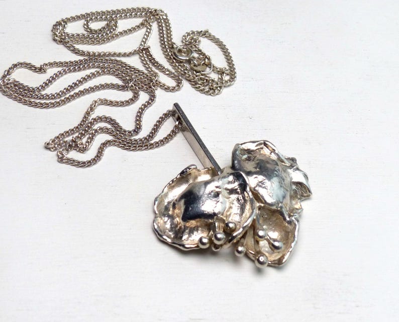 Massive Tebon Sweden Sterling Silver Modernist Sculptural Necklace 29 ...