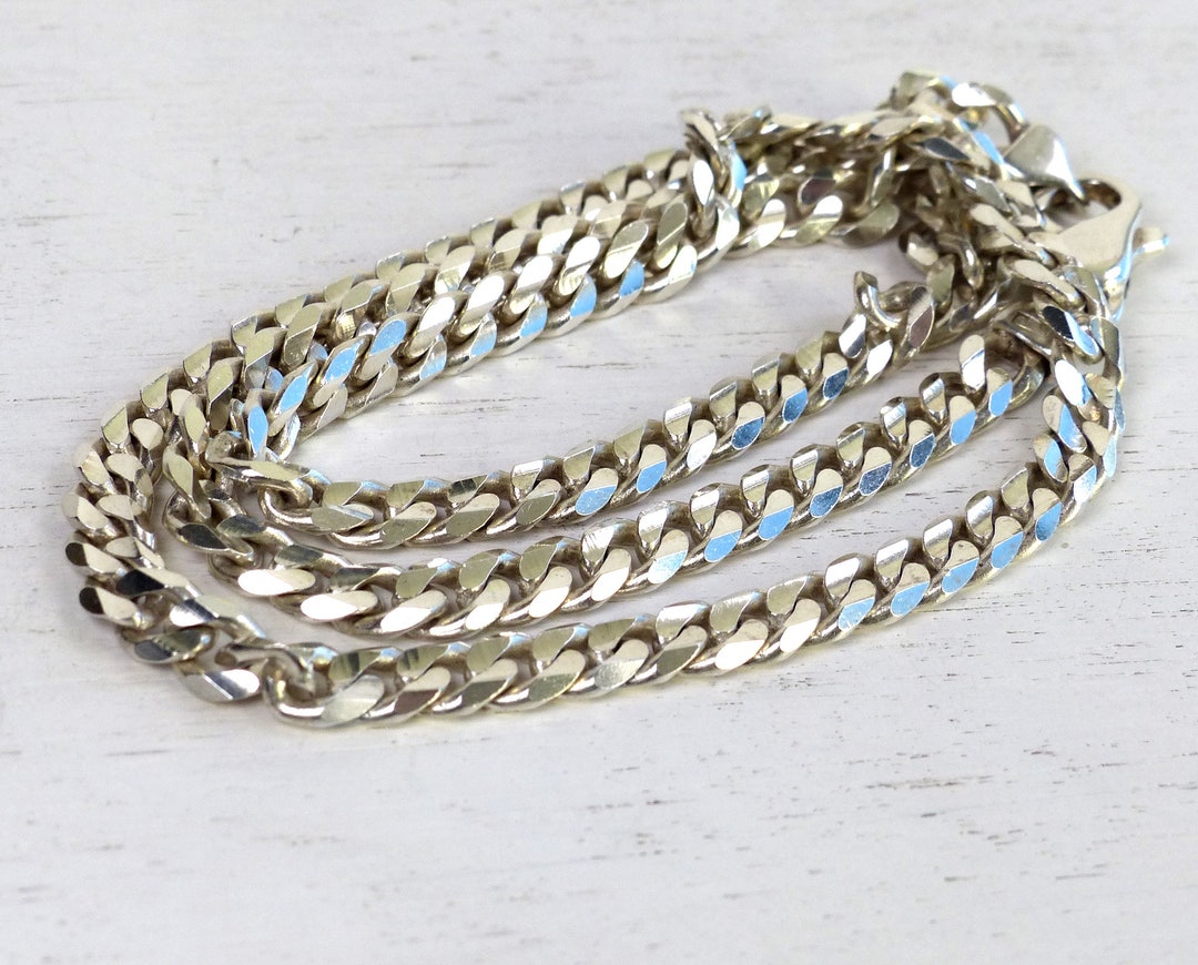 GFAB Sweden Sterling Silver Chain Necklace 24 Grams Modernist Mens ...