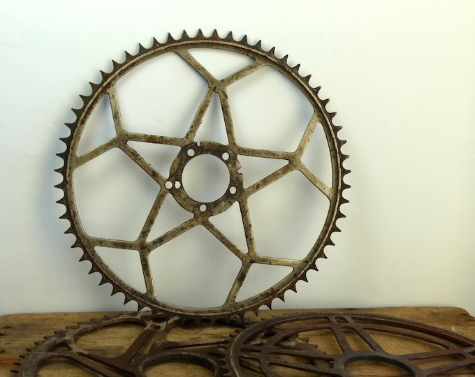 Vintage Bicycle Sprocket Star / Star Bicycle Sprocket 10 / Vintage ...