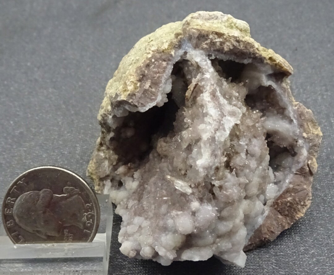 Quartz Geode With Reverse Scepter Crystals, Mexico, Mineral Specimen ...