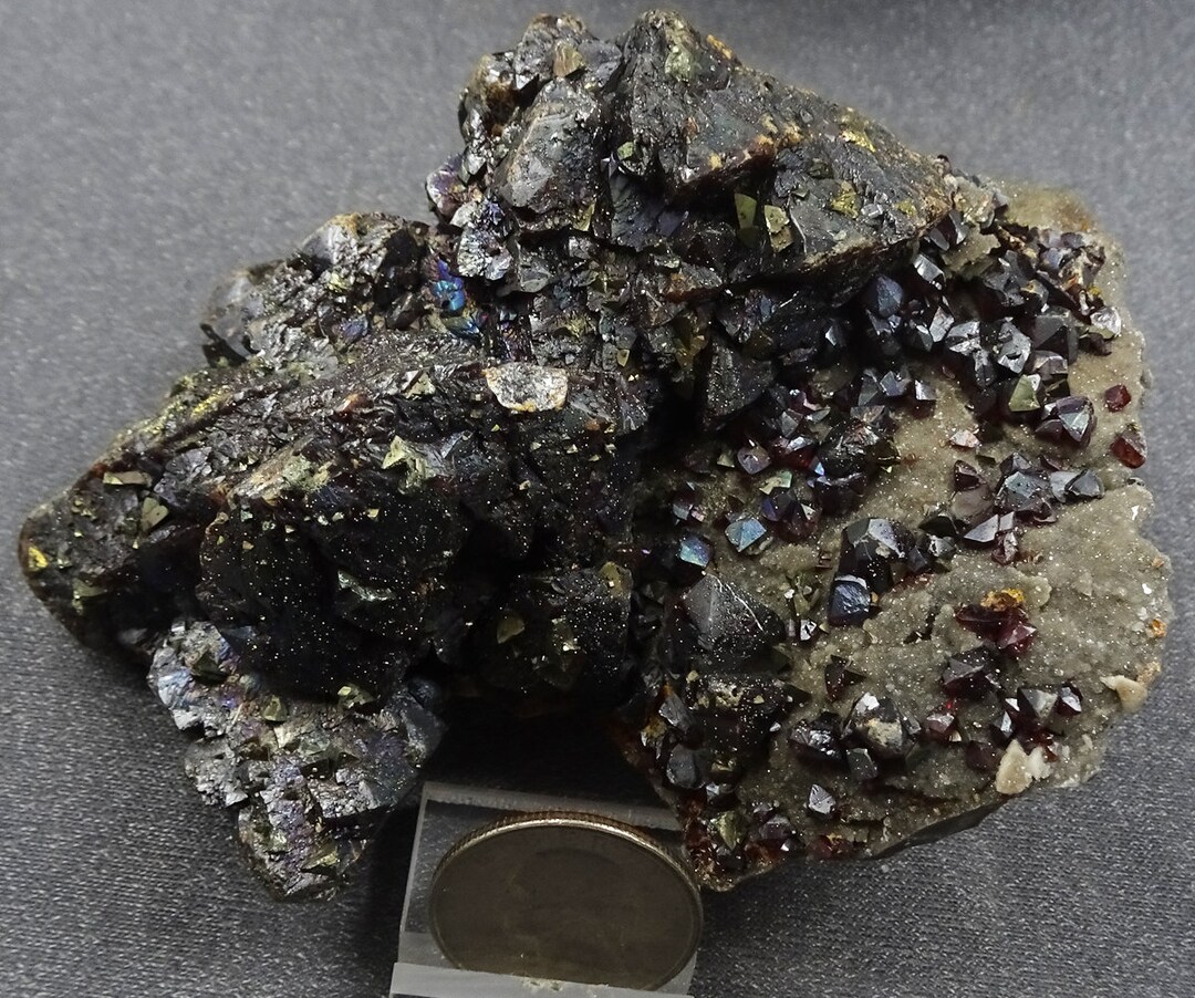 Sphalerite With Iridescent Chalcopyrite, Kansas Mineral Specimen for ...