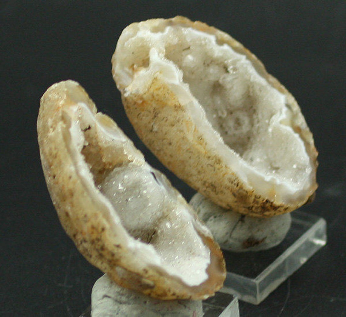 Sparkling 'agate Pot' Geode Matching Polished Halves | Etsy