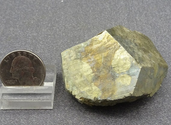 Golden pyritohedral Pyrite Crystal Washington Mineral | Etsy