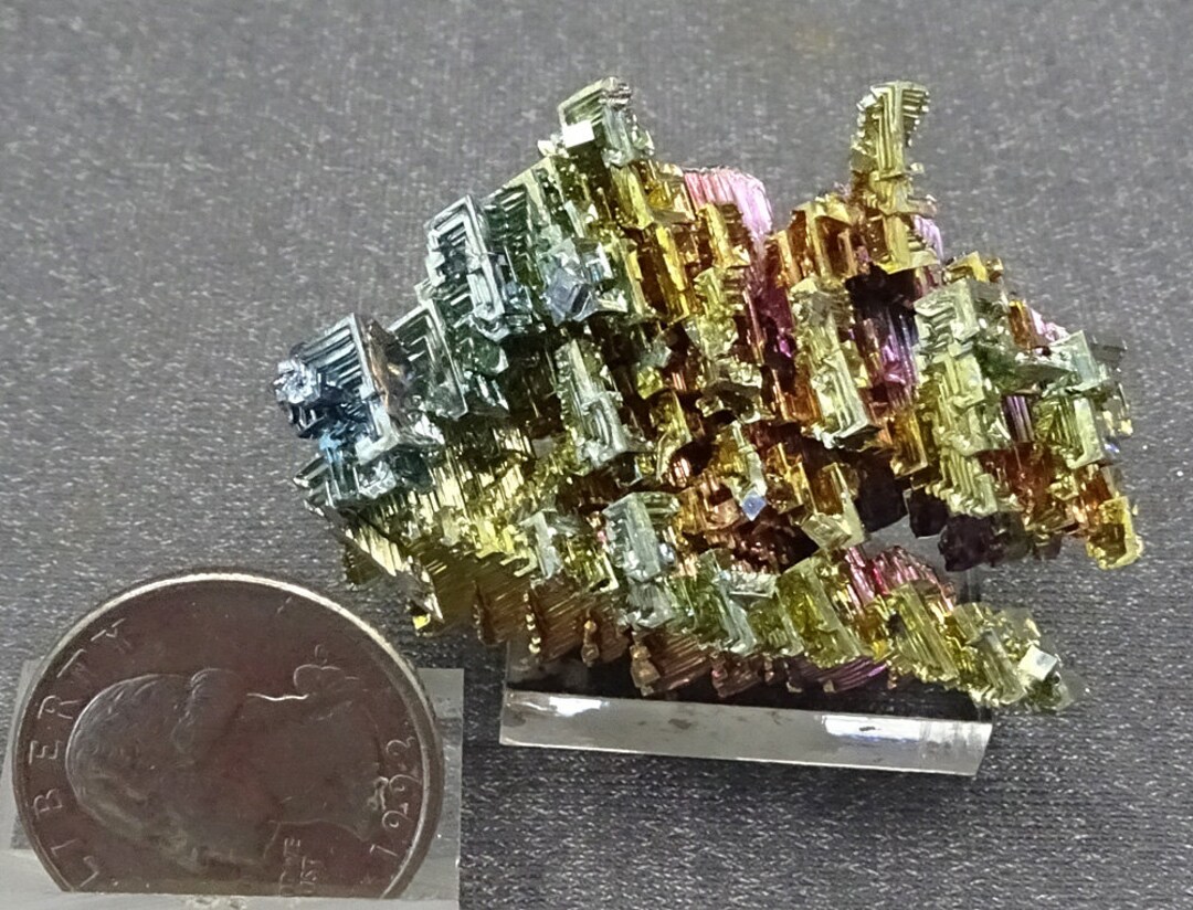 Bismuth, Iridescent Laboratory-grown Crystals, Mineral Specimen for ...