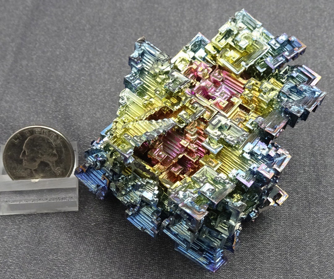 Bismuth, Iridescent Laboratory-grown Crystals, Mineral Specimen for ...