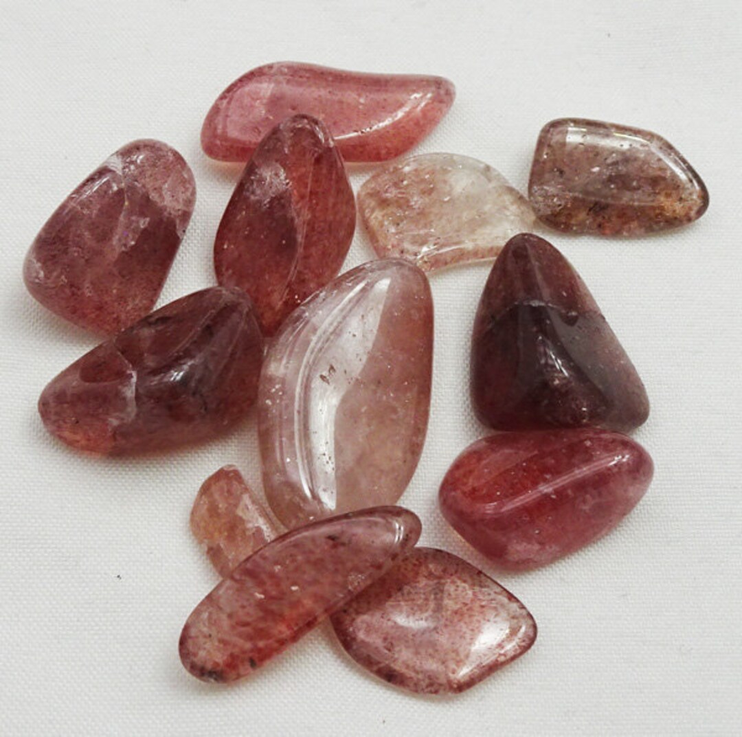 Berry Quartz, Tanzania, Tumbled and Polished Nuggets, Mineral Specimens ...