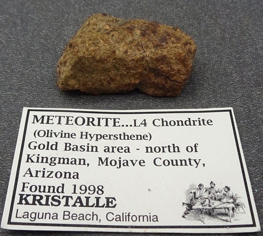 Meteorite, L4 Chondrite, Arizona - Mineral Specimen for Sale - Etsy