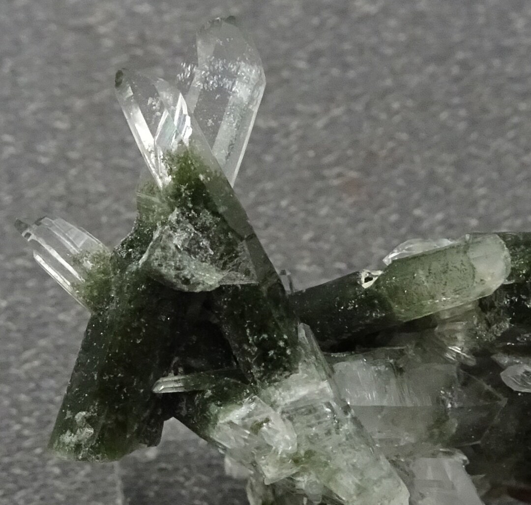 Chlorite-included Quartz Crystal Cluster for Sale - Mineral Specimen ...