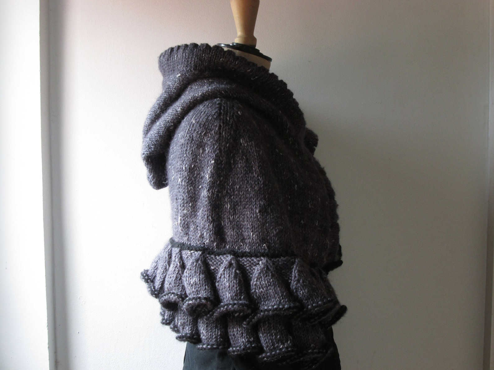 Knitting Pattern: Hooded Winter Cape - Etsy