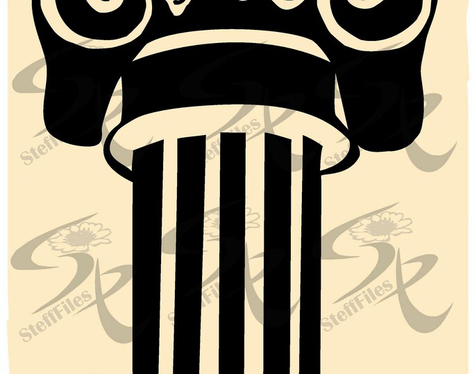 Roman Column SVG Column PNG Roman DXF Laser Machine Cut File Printable ...