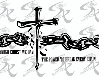 Vector BROKEN CHAINS AI Eps Svg Dxf Pdf Png Jpg - Etsy