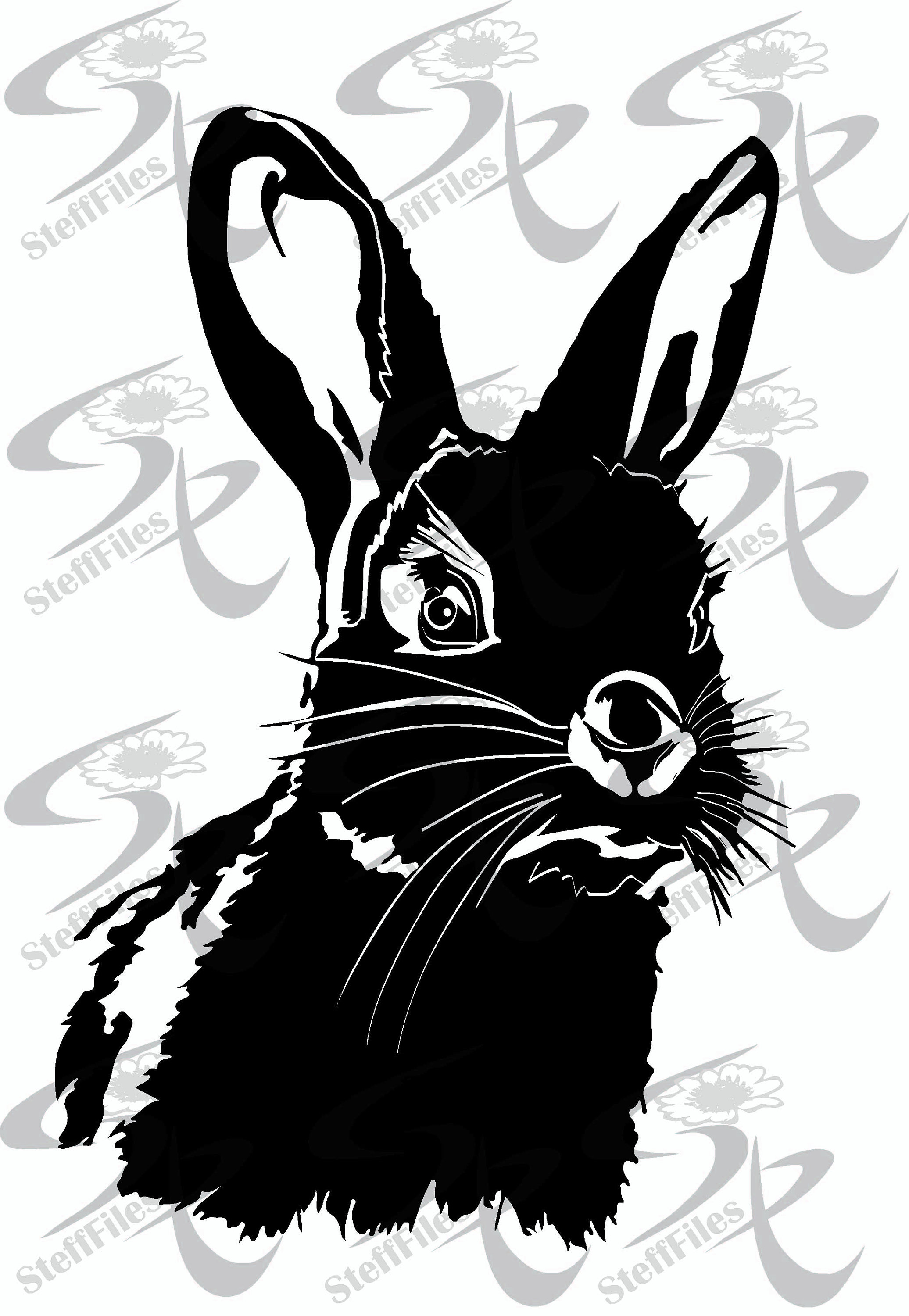 RABBIT Head Svg Bunny Image Svg Printables Art ANIMALS - Etsy UK
