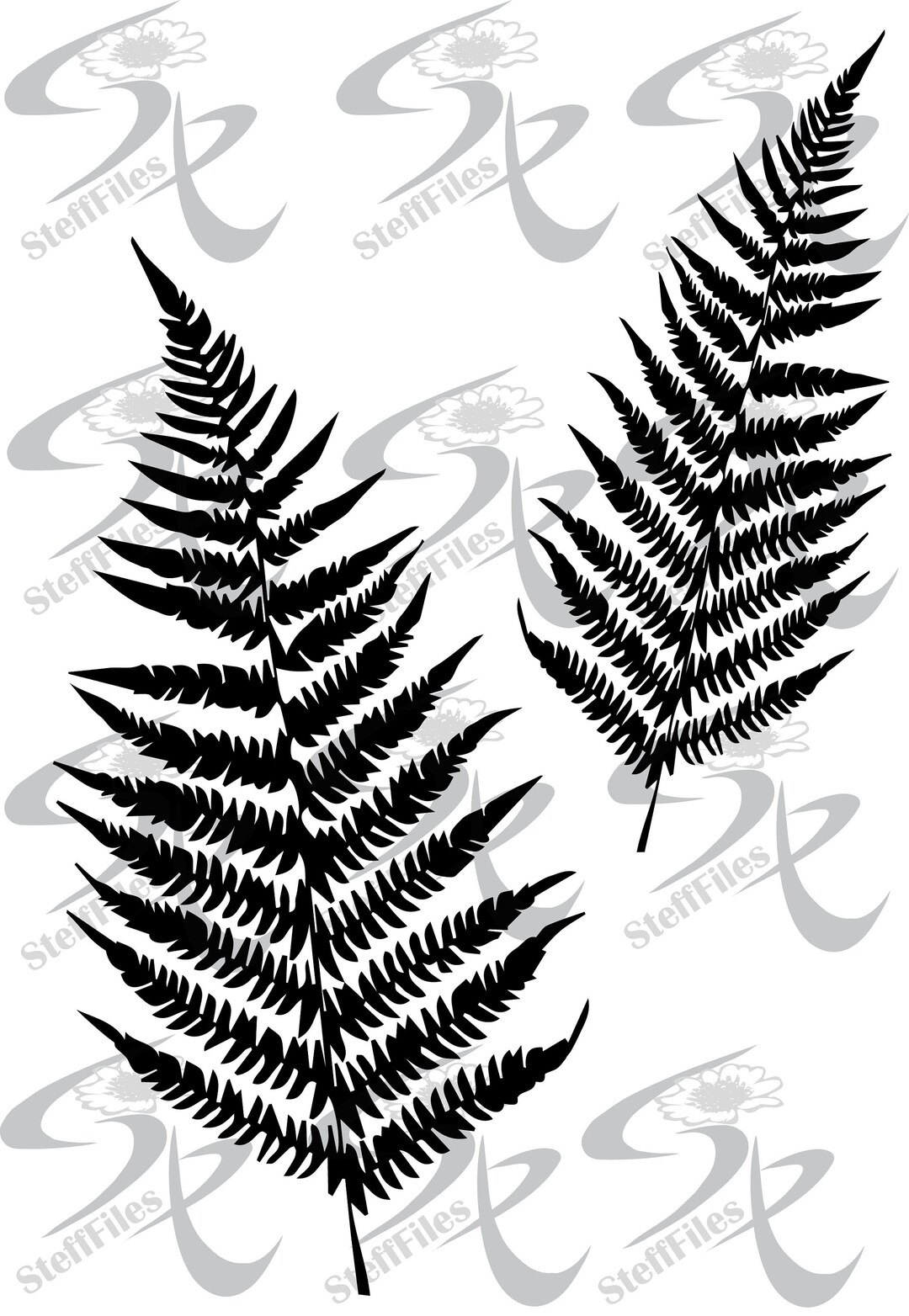 FERN SVG, Helecho DXF, Silueta, dxf, ai, png, eps, jpg, Descargar ...