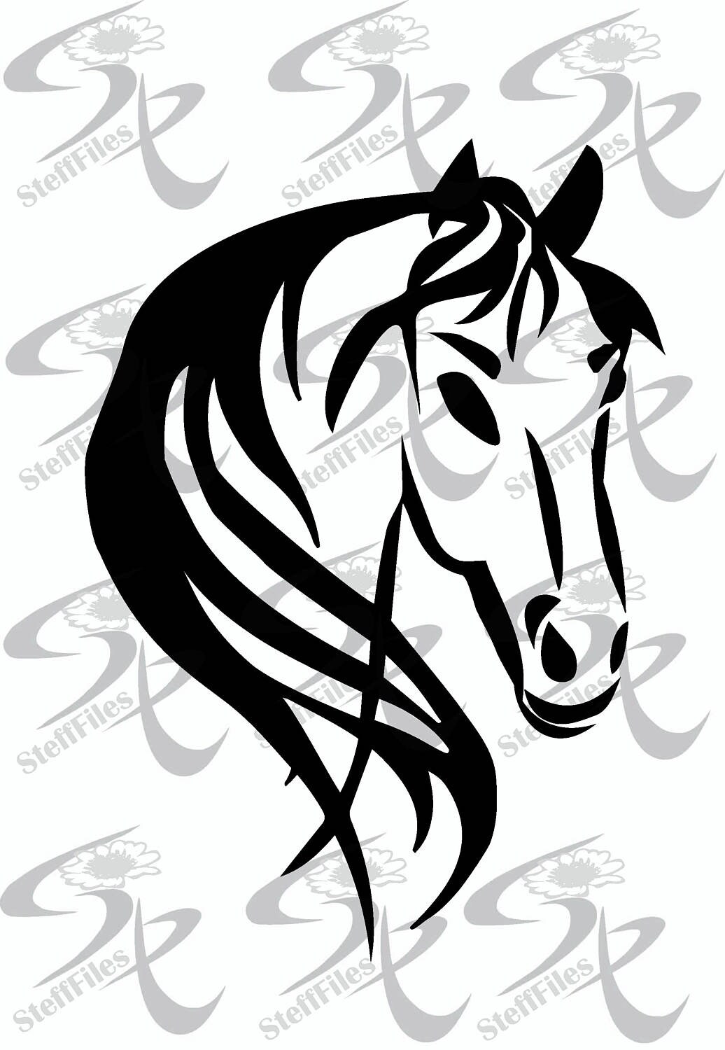 CABEZA DE CABALLO svg cara Animales SVG dxf ai png eps - Etsy España
