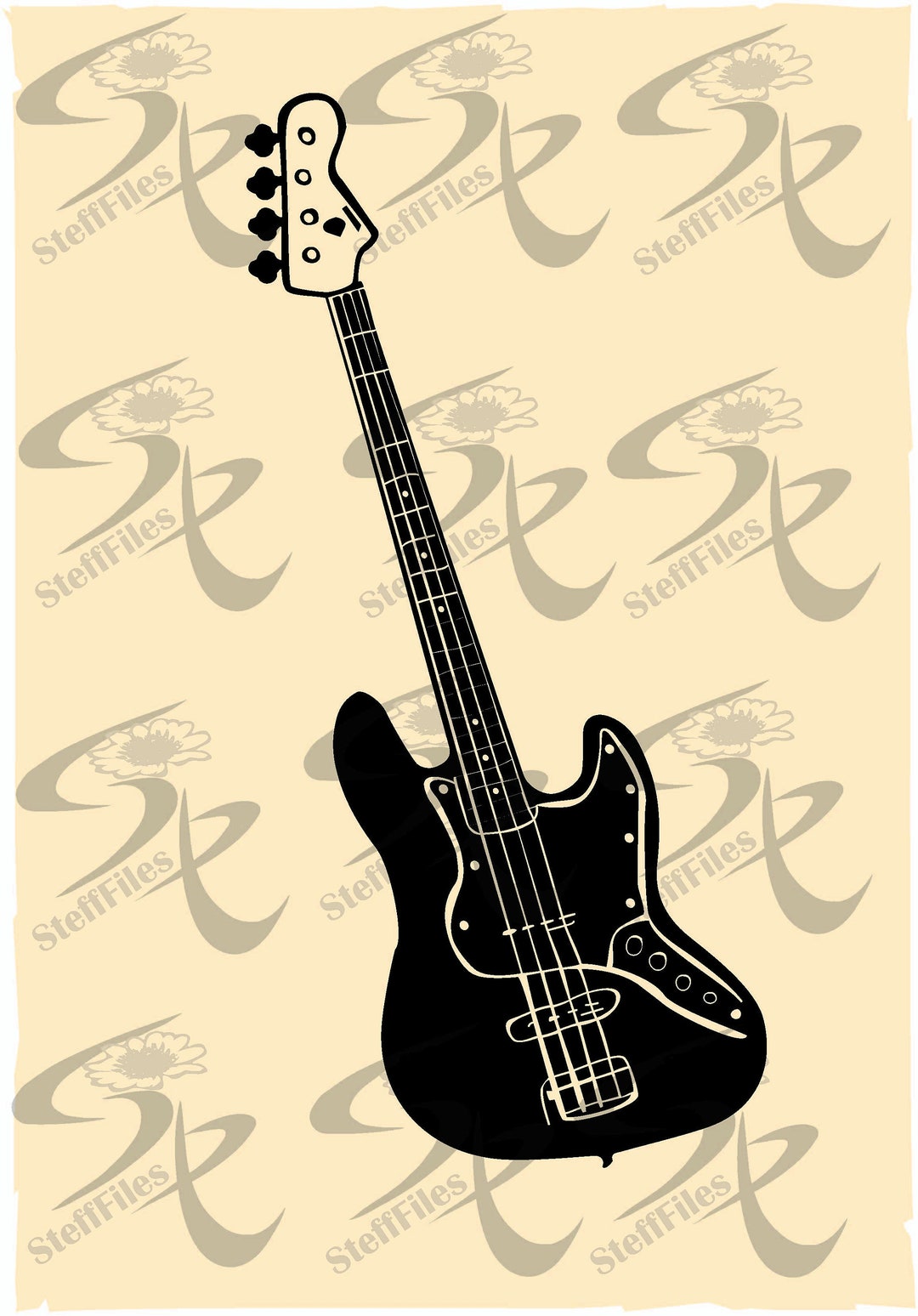 BASS GUITAR Svg, Musical Instrument Svg,dxf, Ai, Png, Eps, Jpg ...