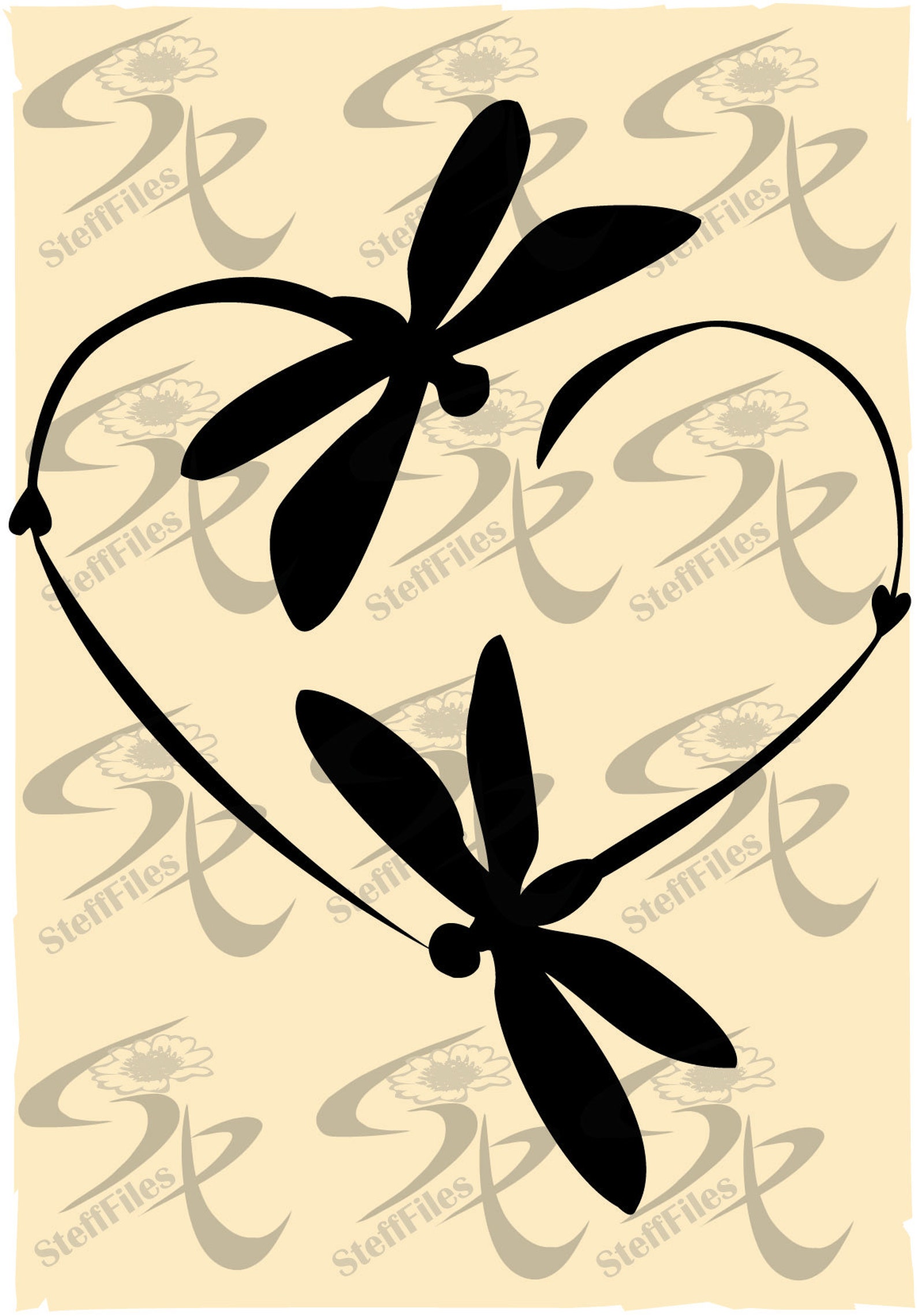 DRAGONFLY Love Heart SVG DXF Ai Png Eps Jpg Clipart - Etsy Australia