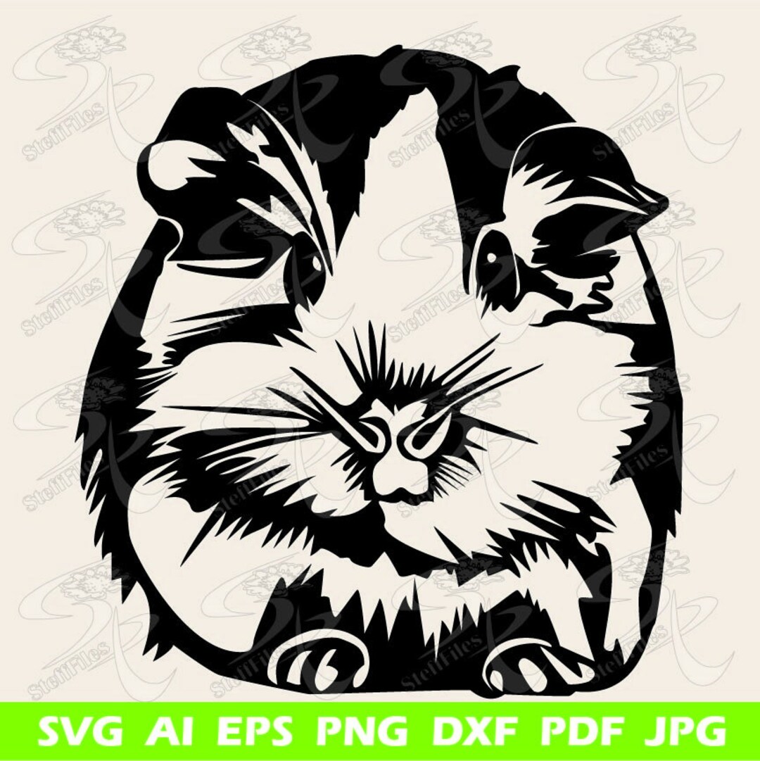 Svg de cochon d'Inde, fichiers pour Cricut, clipart mignon animal de ...