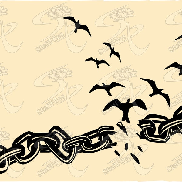 Cross With Broken Chain Svg - Etsy