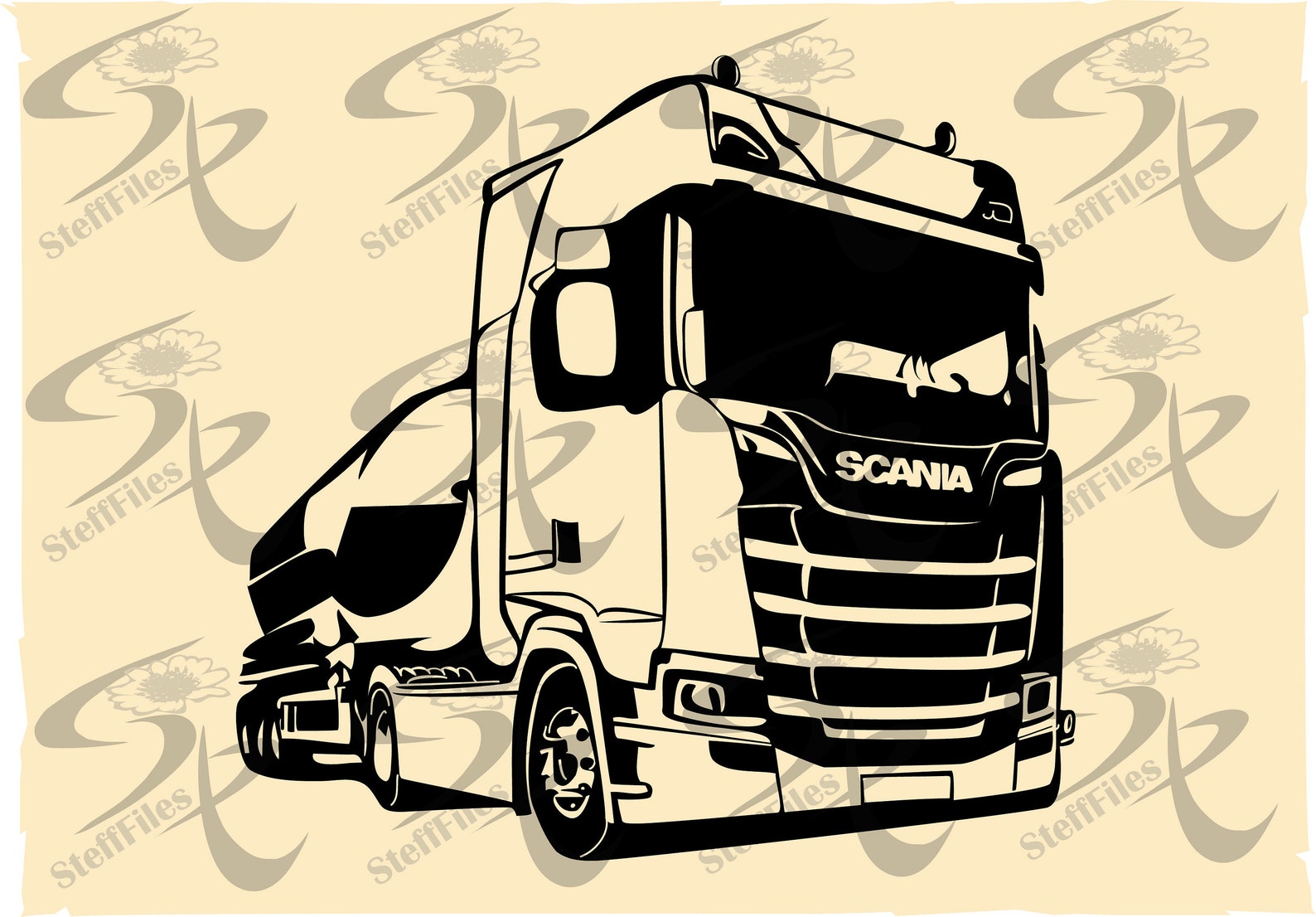 Truck Scania Svg Dxf Transport Ai Png Eps Jpg Clipart | Etsy