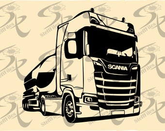 Scania Drawing Svg | Etsy Ireland