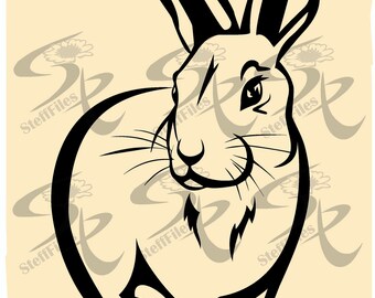 Vector RABBIT Easter AI Eps PNG Pdf Svg Dxf Jpg Download Digital ...
