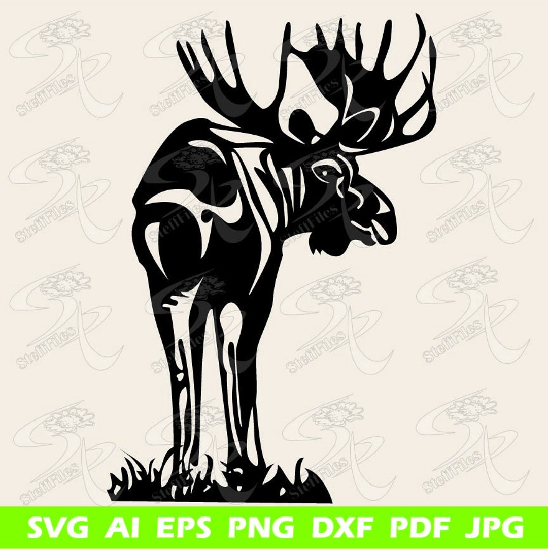 Moose Svg, Vector Moose, Dxf, Ai, Png, Eps, Jpg, Download Files ...
