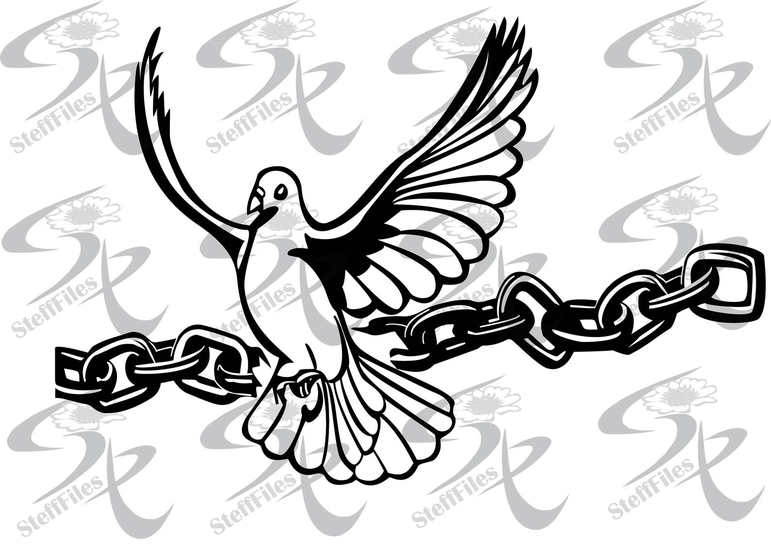 BROKEN CHAIN SVG Dove the Holy Spirit Svg Dxf Ai Png Eps Jpg - Etsy
