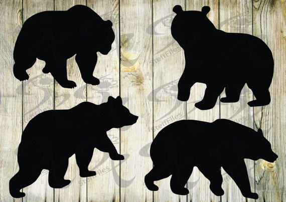 OURS svg ANIMAUX SVG dxf eps ai png jpg Silhouette - Etsy Canada