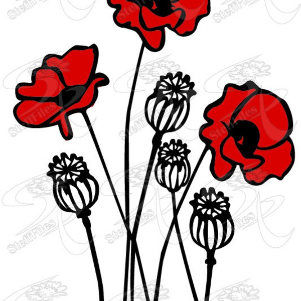 Poppy Flower Svg - Etsy