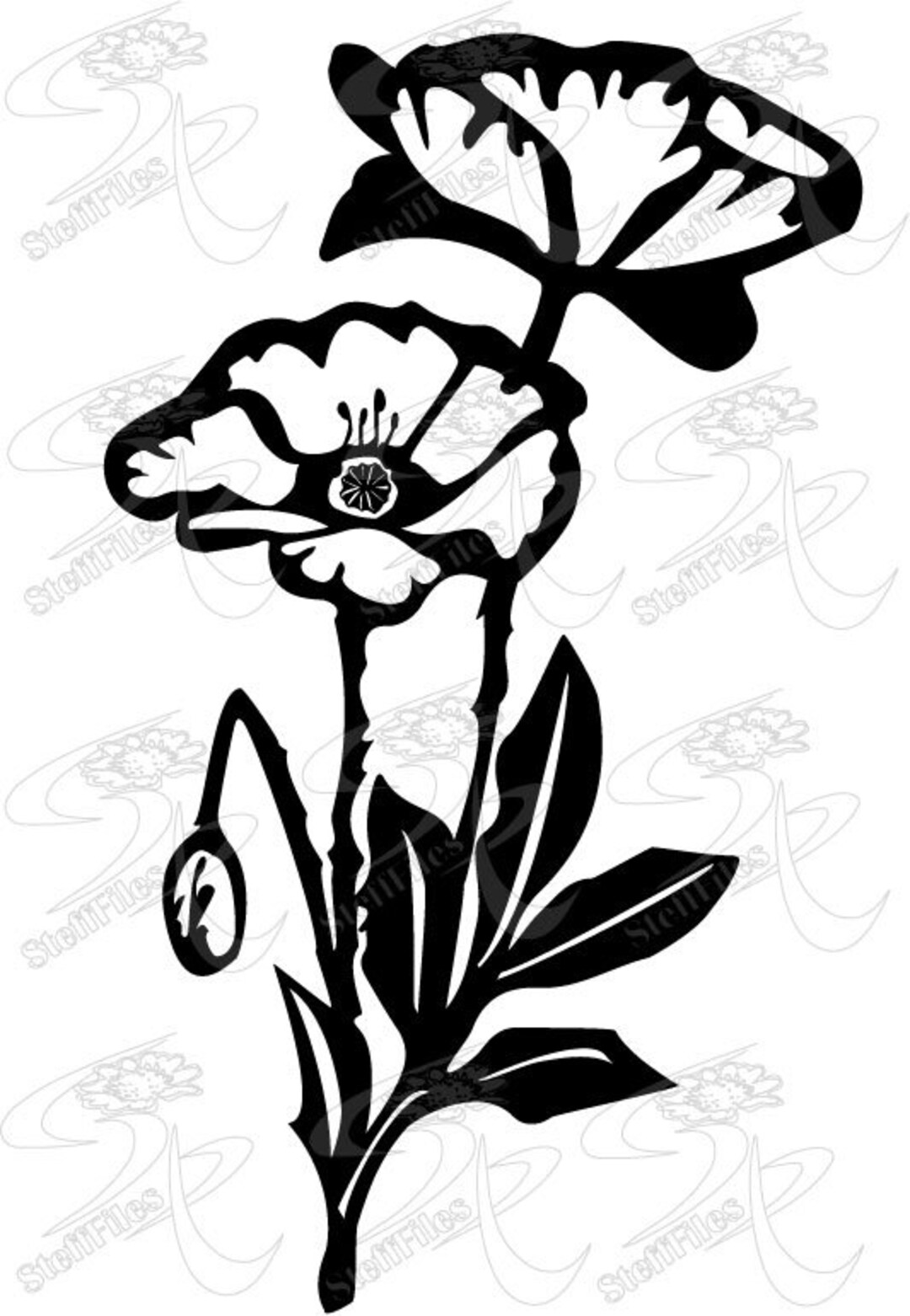 POPPY FLOWERS Clipart, SVG, Dxf, Ai, Png, Eps, Jpg, Download Files ...