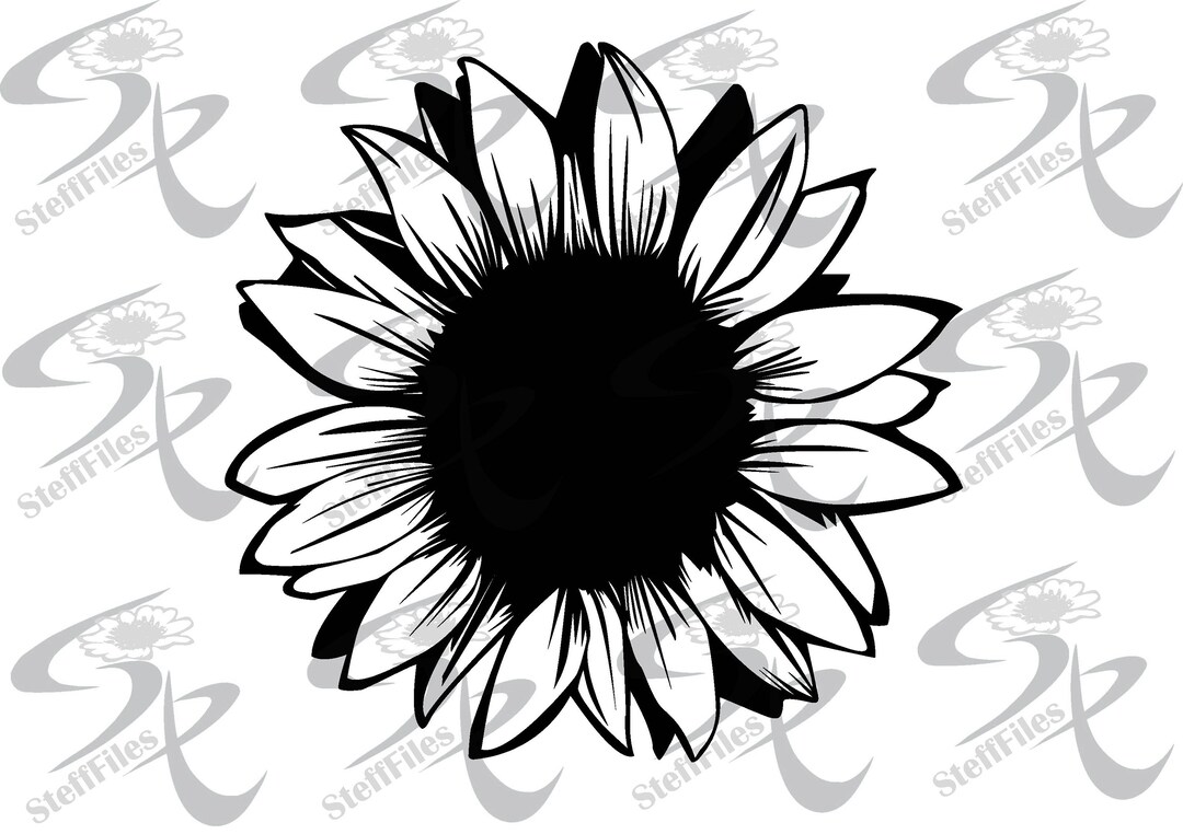 SUNFLOWER SVG DXF, Art Print, Download Files, Graphical, Dxf,ai, Png ...