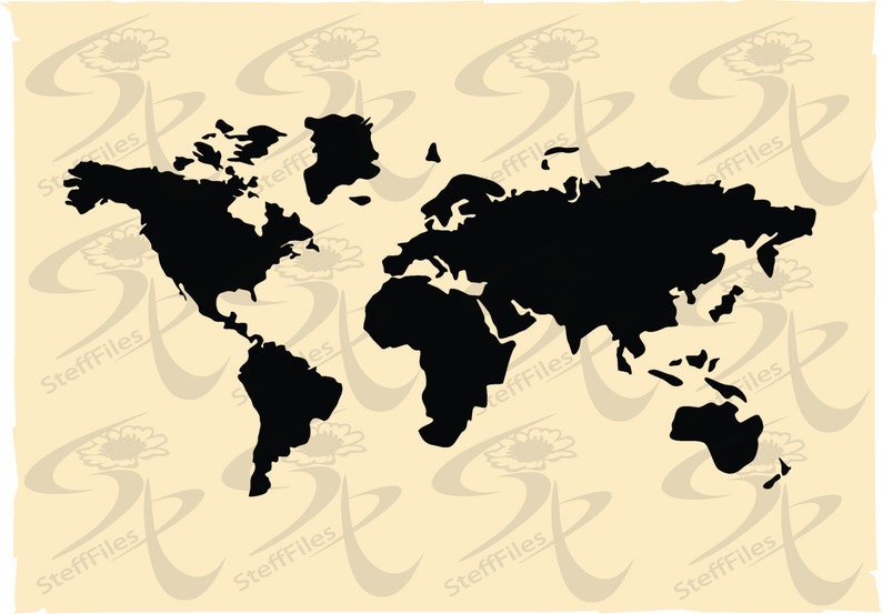 EARTH WORLD MAP svg dxf ai png eps jpg Printable art Art | Etsy