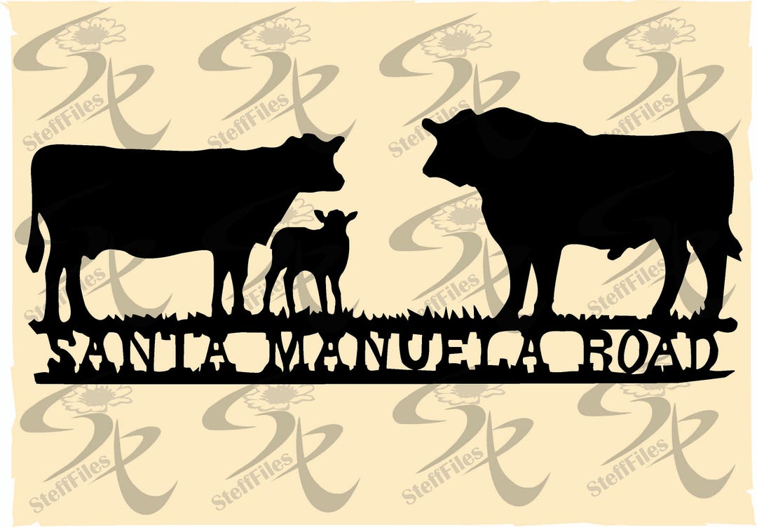 BULL COW Svg Animals, Mountain Svg,christmas Tree Svg,art, Silhouette ...