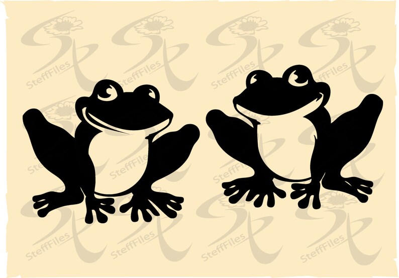 FROG SVG Frogs Two DXF png eps jpg Download graphical | Etsy