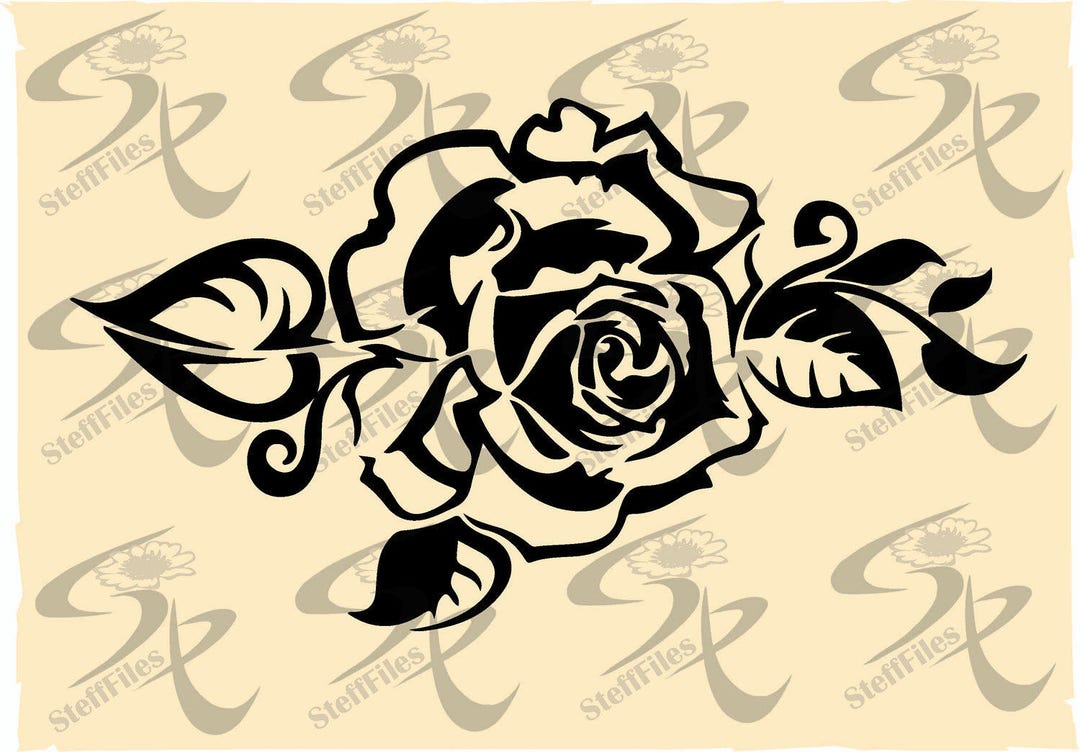ROSE svg Flor SVG DXF ai png eps jpg decoración de élite - Etsy México