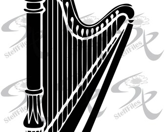 Papercraft Paper, Party & Kids Lyre Harp Musical Instrument Clipart ...
