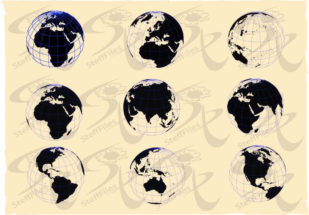 EARTH y el MAPA DEL MUNDO svg dxfepsaipngjpg - Etsy España