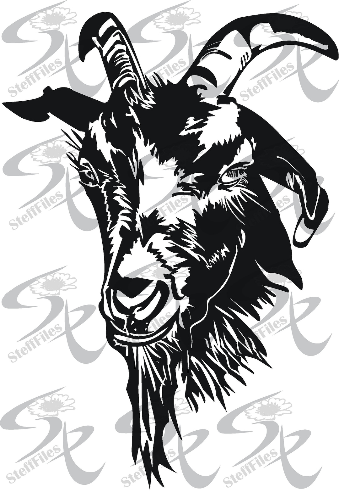 GOAT HEAD SVG Animal Goat Svg Goat Art Print Svg File for - Etsy