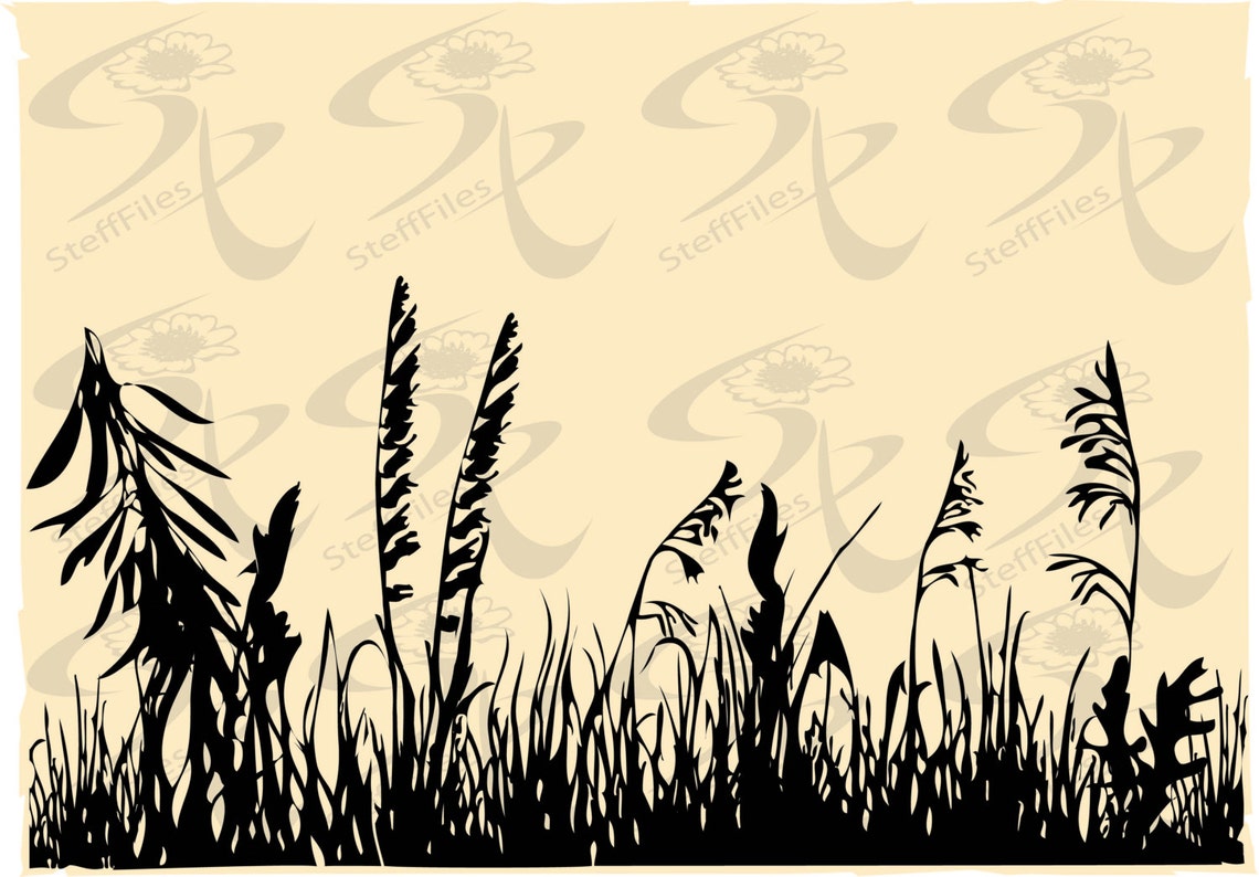 GRASS SVG DXF Ai Png Eps Jpg Silhouette Download Files - Etsy India