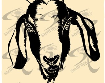 Vector GOAT Head AI PNG Eps Pdf Svg Dxf Jpg Instant - Etsy