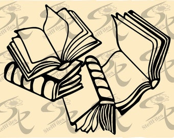 Open Book Dxf Files - Etsy