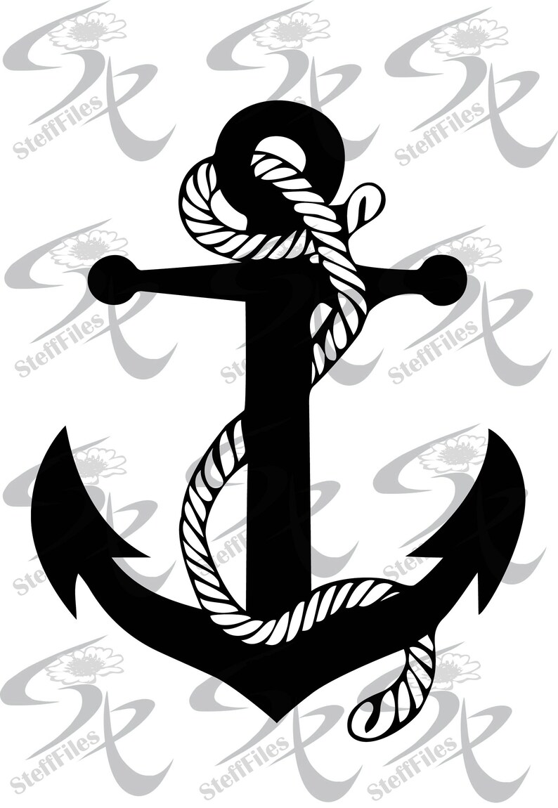 ANCHOR Whit Rope SVG DXF Clipart Ai Png Eps Jpg Art | Etsy