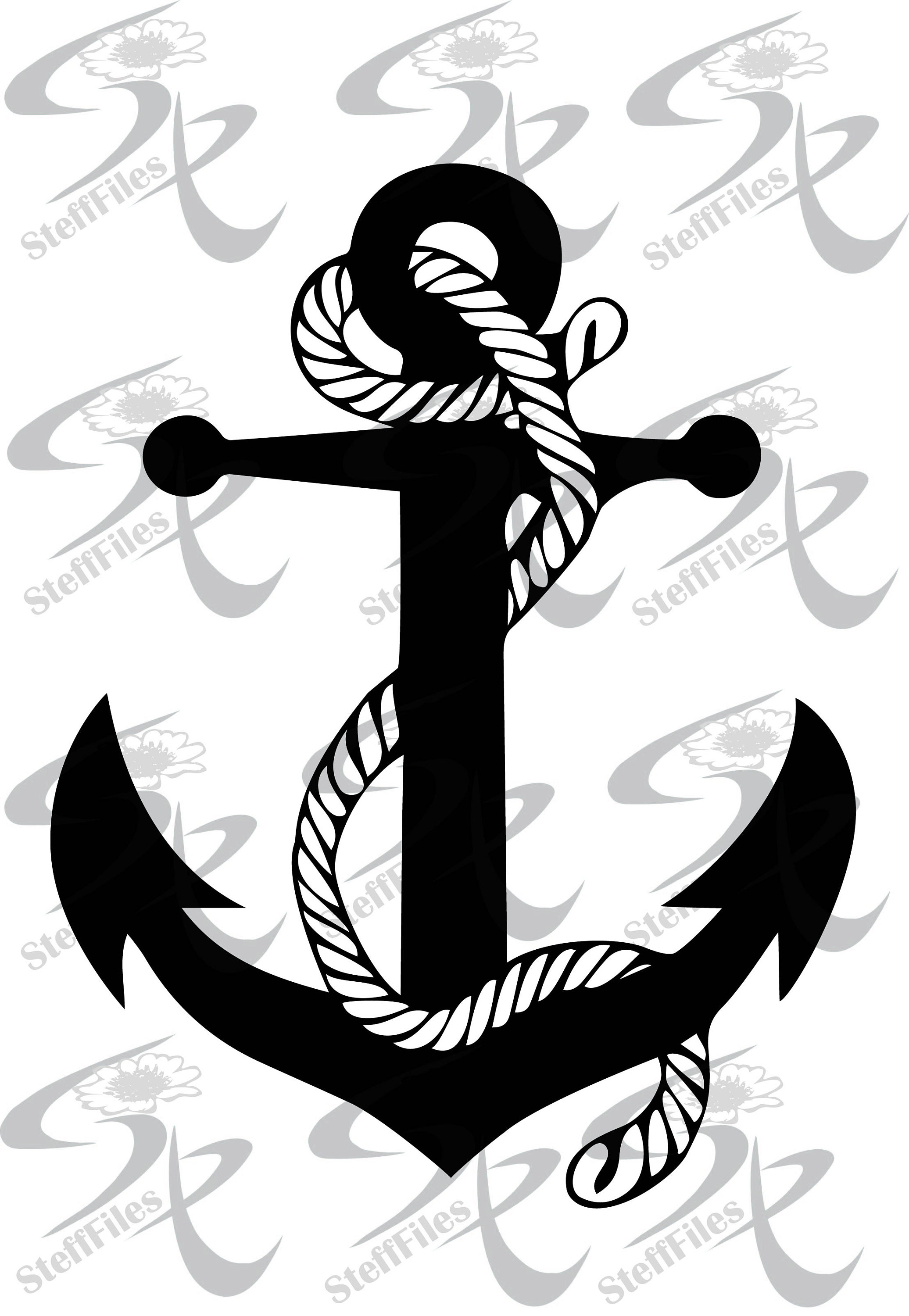 ANCHOR Whit Rope SVG DXF Clipart Ai Png Eps Jpg Art - Etsy