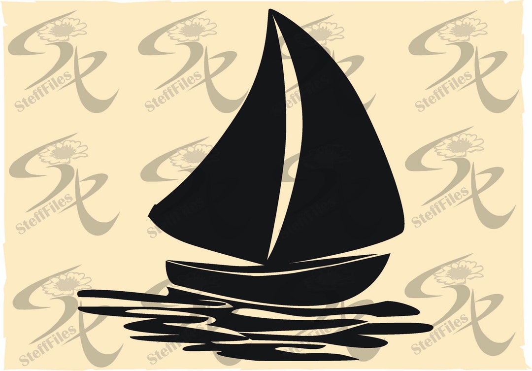 BOAT SVG Sea Silhouette Download Files Digital Graphical - Etsy