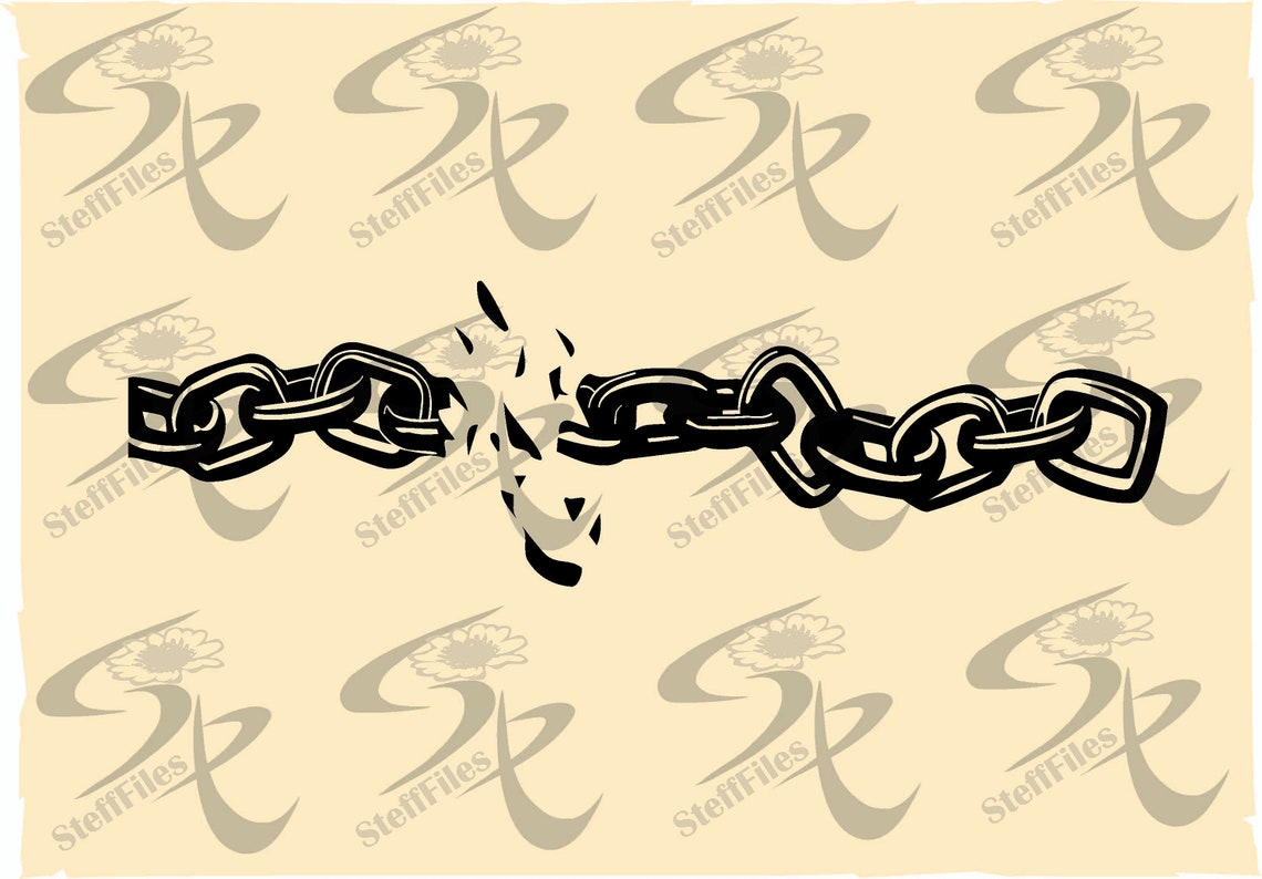 BROKEN CHAIN SVG Dxf Ai Png Eps Jpg Clipart - Etsy