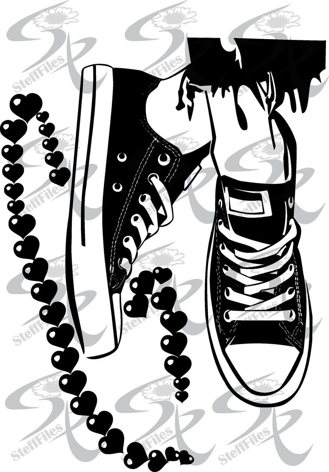 Chuck and Pearls Sneaker Converse Svg Shoes Casual Training - Etsy