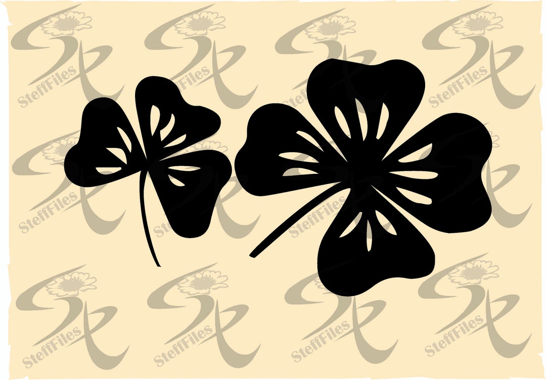 CLOVER SVG DXF Four Leaf Flower Ai Png Eps Jpg - Etsy