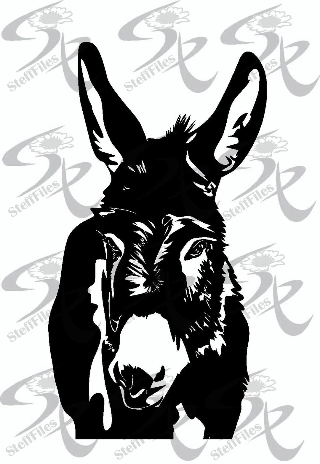 DONKEY SVG, Donkey Dxf, Silhouette, Pdf, Dxf, Ai, Png, Eps, Jpg ...