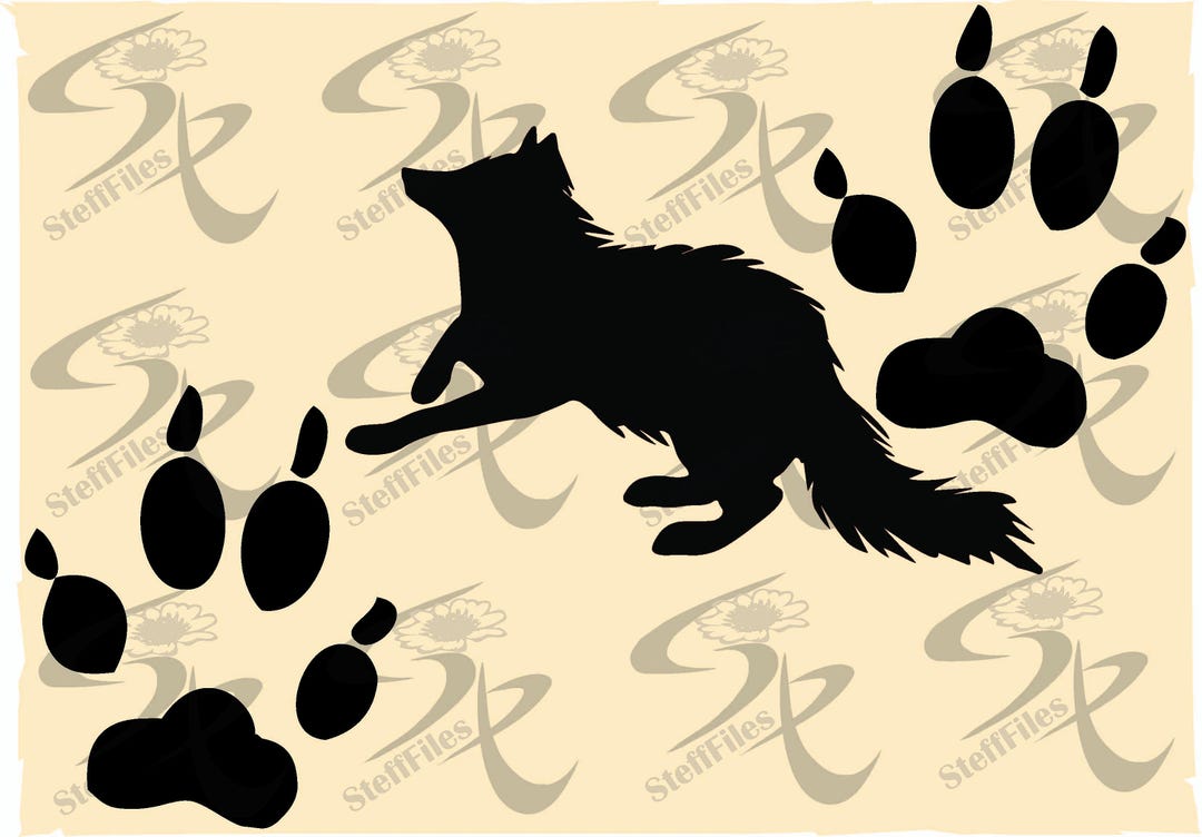 FUCHS PFOTE svg TIERE svg Silhouette Digital grafisch svg - Etsy.de